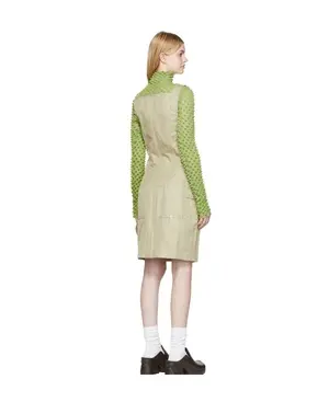 Bottega Veneta Square Neck Button Front Cotton Dress