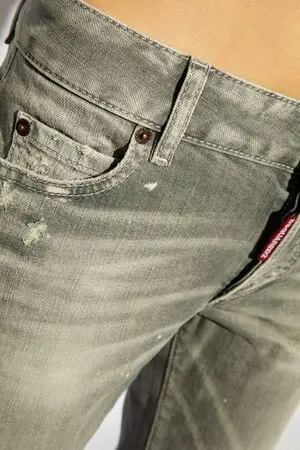 Dsquared2 Distressed Straight-leg Jeans