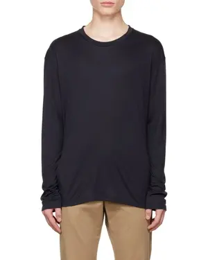 Zegna Long Sleeve Round Neck Sweater - Black