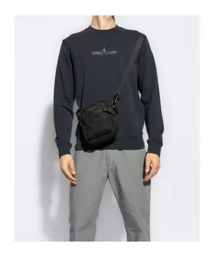 Stone Island Logo Printed Crewneck Sweatshirt