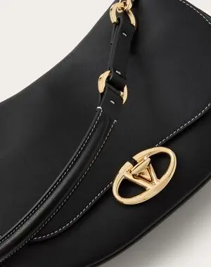 Valentino Garavani Vlogo Twist Lock Small Shoulder Bag - Black