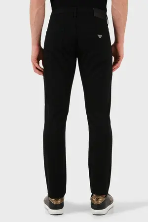 Emporio Armani Logo Detail Jeans - Black