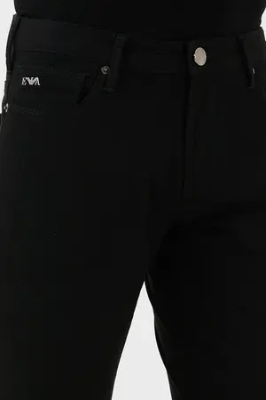 Emporio Armani Logo Detail Jeans - Black