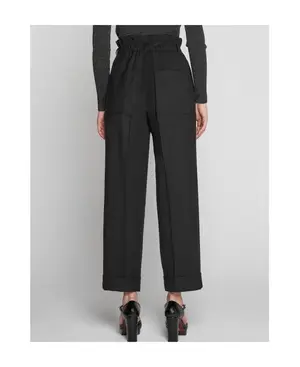 P.a.r.o.s.h Paperbag Waist Straight Leg Trousers