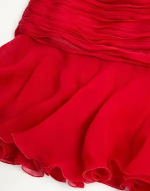 Valentino Garavani Off-the-shoulder Chiffon Dress With Cutout