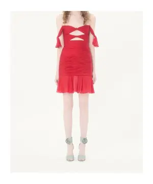 Valentino Garavani Off-the-shoulder Chiffon Dress With Cutout