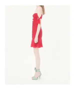 Valentino Garavani Off-the-shoulder Chiffon Dress With Cutout