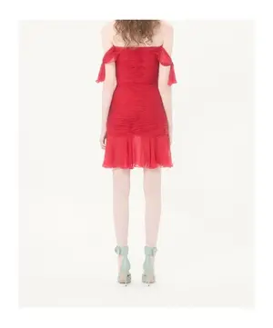Valentino Garavani Off-the-shoulder Chiffon Dress With Cutout