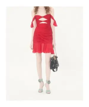 Valentino Garavani Off-the-shoulder Chiffon Dress With Cutout
