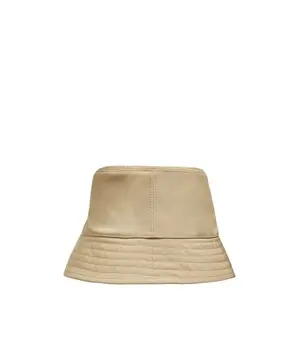Moncler Logo Patch Bucket Hat - Light Brown