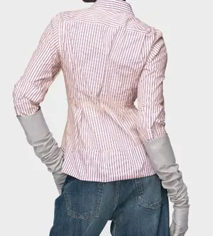 MAISON MARGIELA Striped Ruffled Shirt