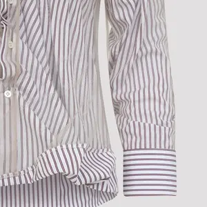 MAISON MARGIELA Striped Ruffled Shirt - Pink