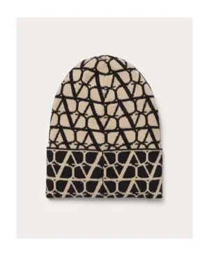 Valentino Garavani Iconograph Cashmere And Silk Beanie