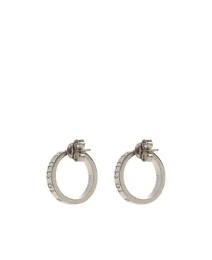 MAISON MARGIELA Logo Engraved Hoop Earrings