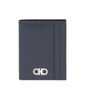 FERRAGAMO Logo-print Leather Cardholder - Black