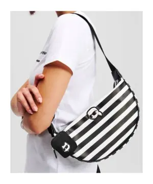 Karl Lagerfeld Small Ikon Shoulder Bag With Detachable Pouch