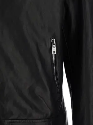 Dolce & Gabbana Leather Zip-up Jacket - Black