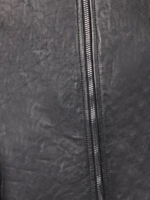 Dolce & Gabbana Leather Zip-up Jacket - Black