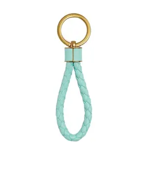 Bottega Veneta Intrecciato Leather Keyring - Green