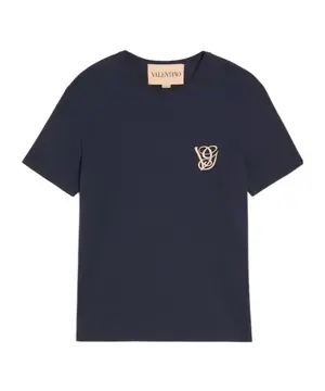 Valentino Garavani Logo Embroidered Crewneck T-shirt - No