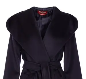 Max Mara Belted Coat With Lapel Collar - Blue