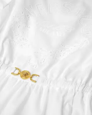 Versace Milano Stamp Ruffled Midi Dress