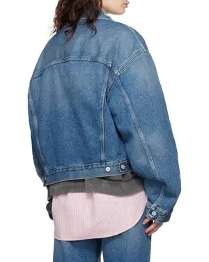 Acne Studios Collared Button-up Denim Jacket