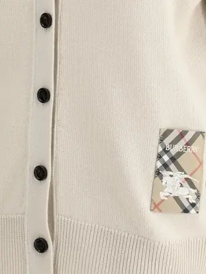 Burberry Logo Patch Knitted Cardigan
