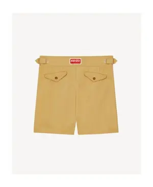Kenzo Buckle Detail Pleated Shorts