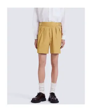 Kenzo Buckle Detail Pleated Shorts