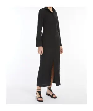Max Mara Button Detailed Long-sleeved Dress