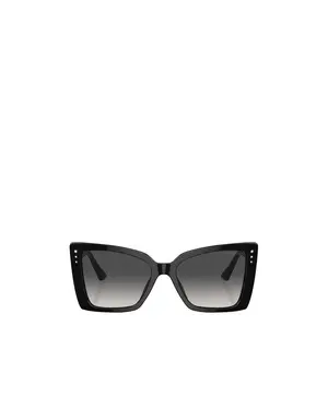 JIMMY CHOO Geometric Frame Sunglasses - Black