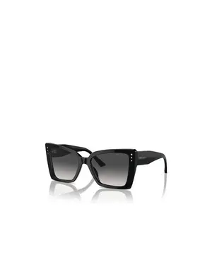 JIMMY CHOO Geometric Frame Sunglasses - Black