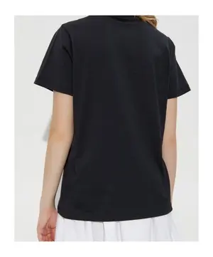 GANNI Short Sleeve Floral Print T-shirt - Phantom Black