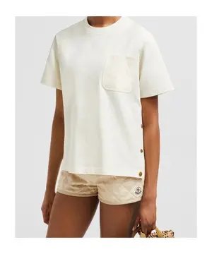 Moncler Logo Patch Crewneck T-shirt - White