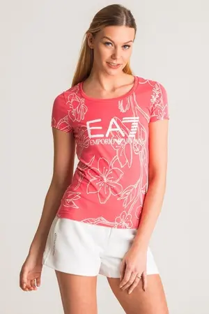 EA7 Floral Logo T-shirt
