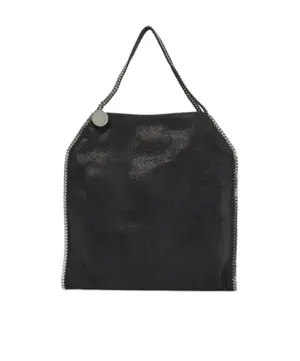 Stella McCartney Logo Plaque Chain Shoulder Bag - Black