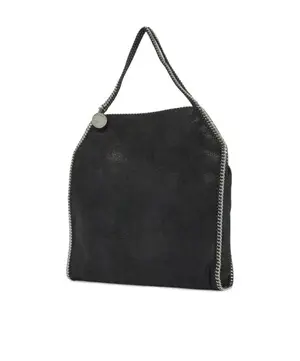 Stella McCartney Logo Plaque Chain Shoulder Bag - Black