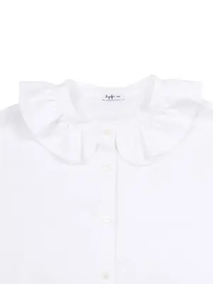IL GUFO Ruffled Collar Blouse - White