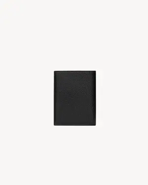 Saint Laurent Tiny Cassandre Credit Card Wallet - Black