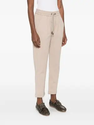 Brunello Cucinelli Track Pants With Drawstring Waist - Nude