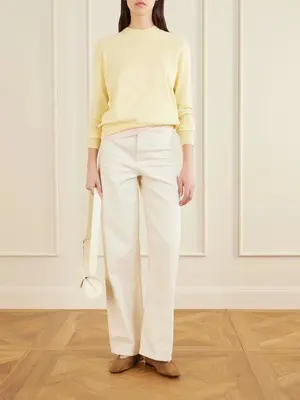 JIL SANDER Crew Neck Knitwear In Pure Cotton