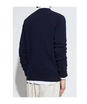 Play Comme Des Garcon Long-sleeved V-neck Sweater