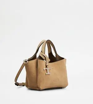 TOD'S Logo Embossed Tote Bag - Brown