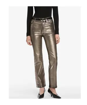 FRAME Belt-loop Trousers With Metallic Finish