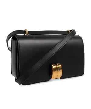 BY MALENE BIRGER Noval Leather Shoulder Bag With Magnetic Buckle - Nude