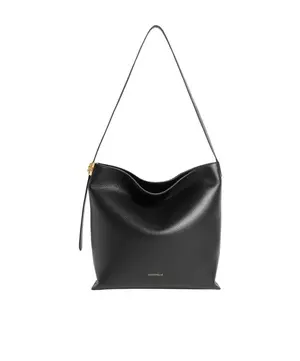 COCCINELLE C-me Logo Printed Hobo Bag - Black