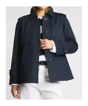FAY Cape-style Short Jacket - Blue