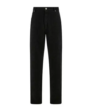 FERRAGAMO Monogram Five Pocket Straight Leg Jeans - Black