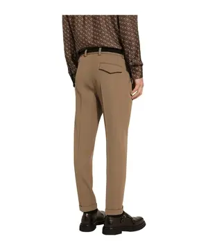 Dolce & Gabbana Pressed-crease Tapered Trousers - Brown